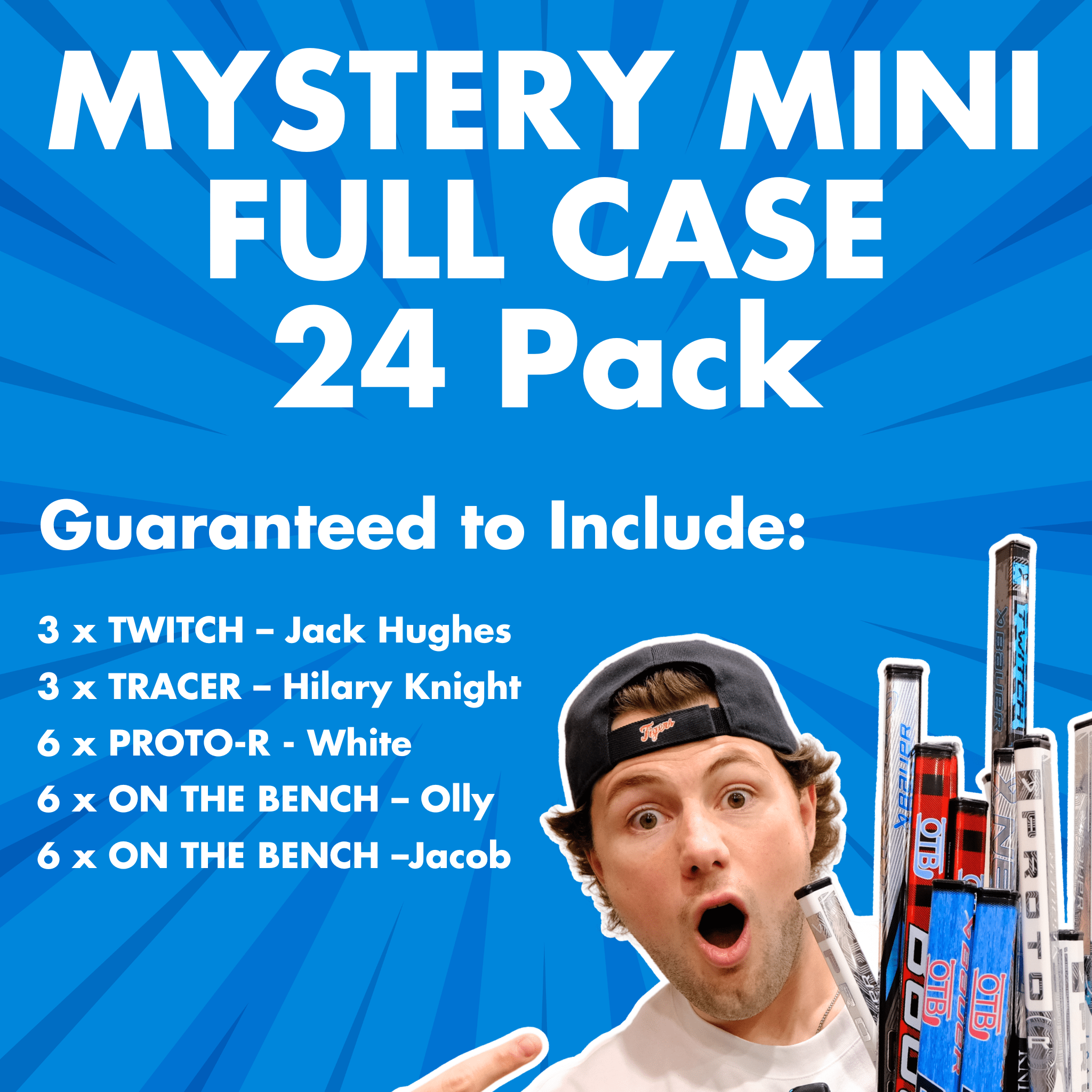 Bauer Mystery Mini Hockey Sticks 2024 - 24 Pack