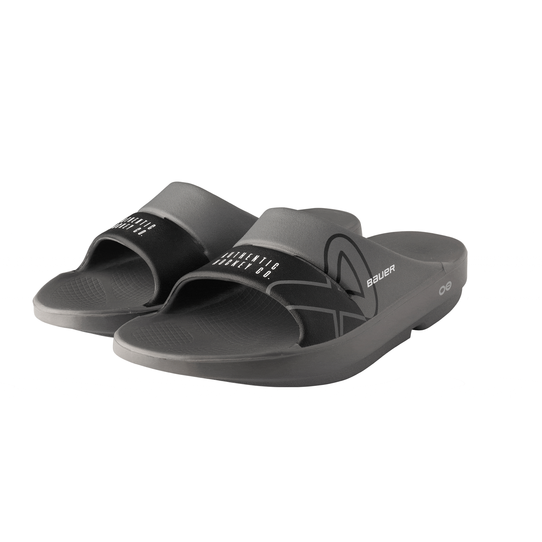 Bauer OOFOS Sport Slide Sandals - Grey