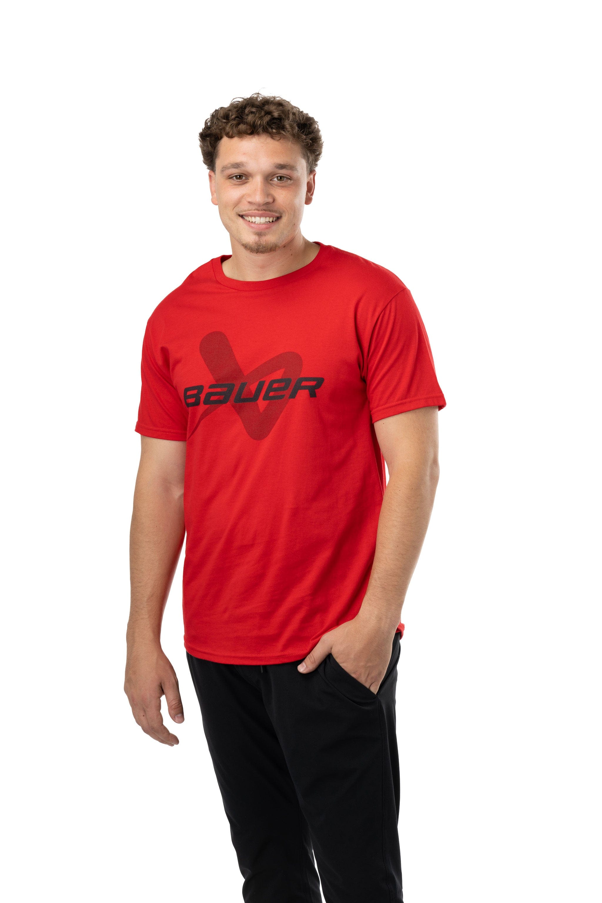 Bauer Core Lockup Shortsleeve Shirt Red
