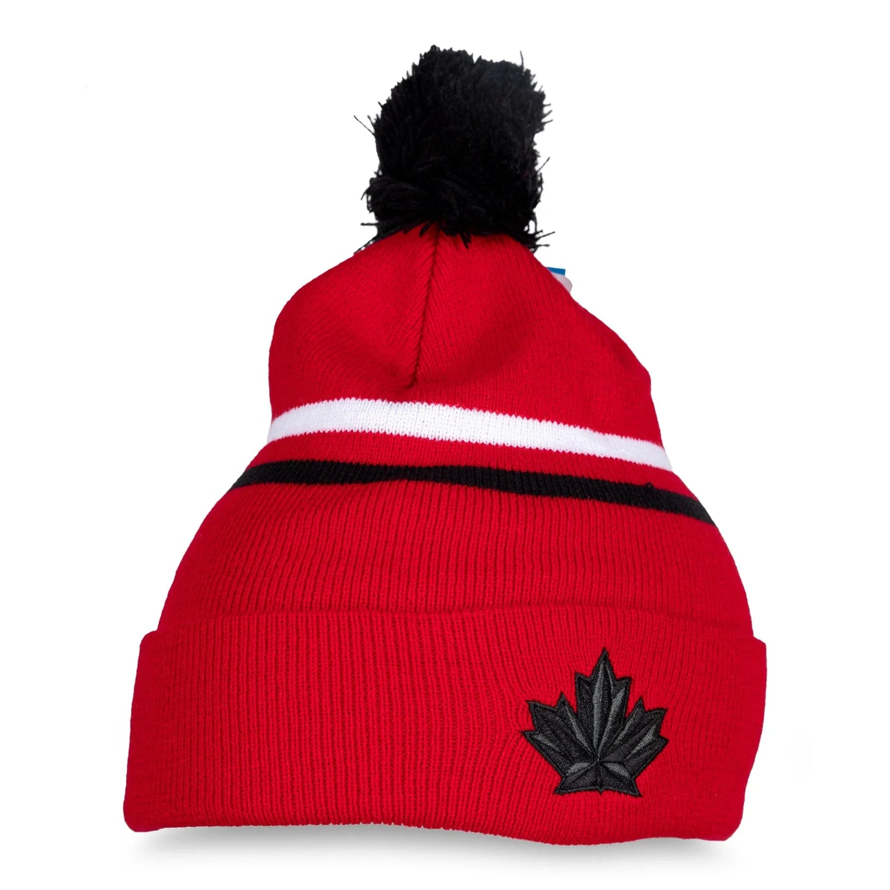 Bauer Hockey Canada Olympic Stripe Pom Knit Toque - Red / Black