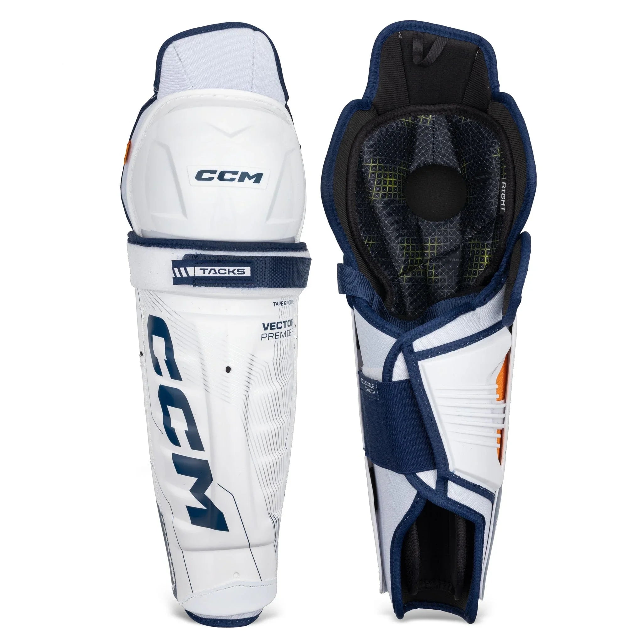CCM Tacks Vector Premier Senior Hockey Shin Guards - 2024