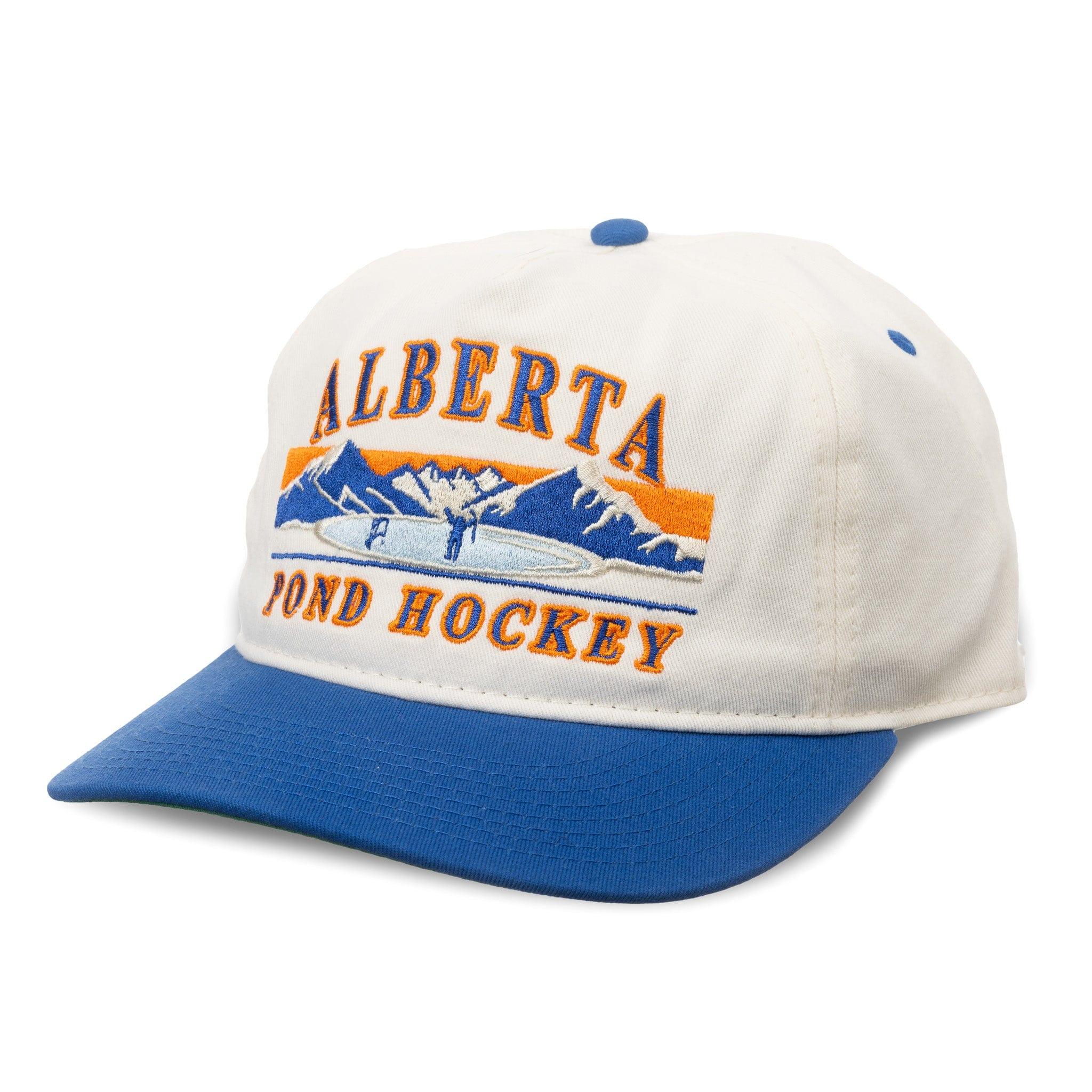 Celly Hockey Alberta Pond Hockey Snapback Hat - Cream / Blue