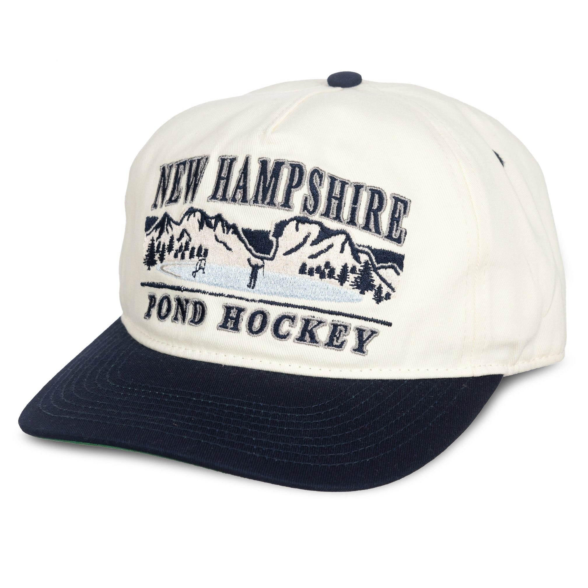 Celly Hockey New Hampshire Pond Hockey Snapback Hat - Cream