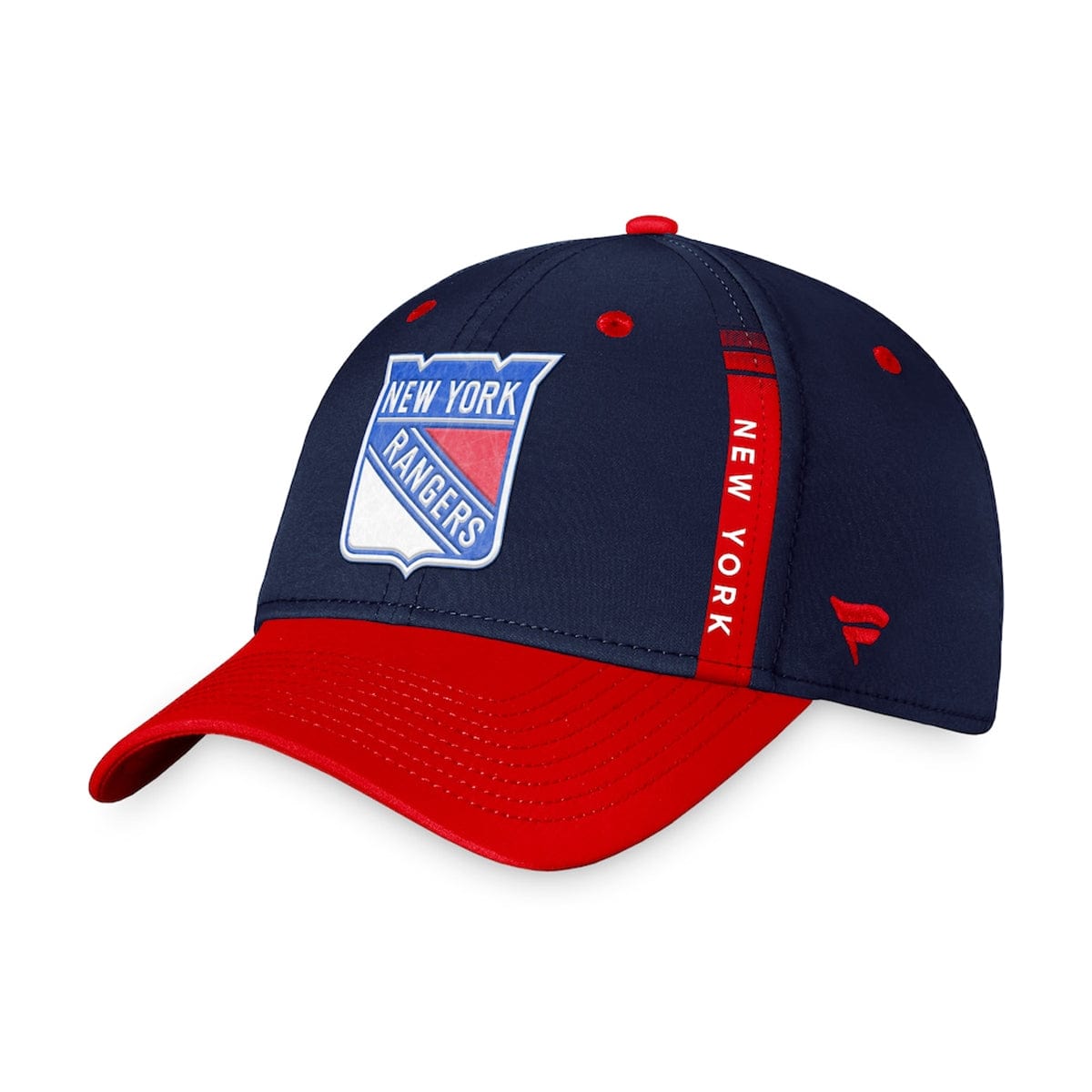 New York Rangers Fanatics Authentic Pro Draft Flexfit Hat