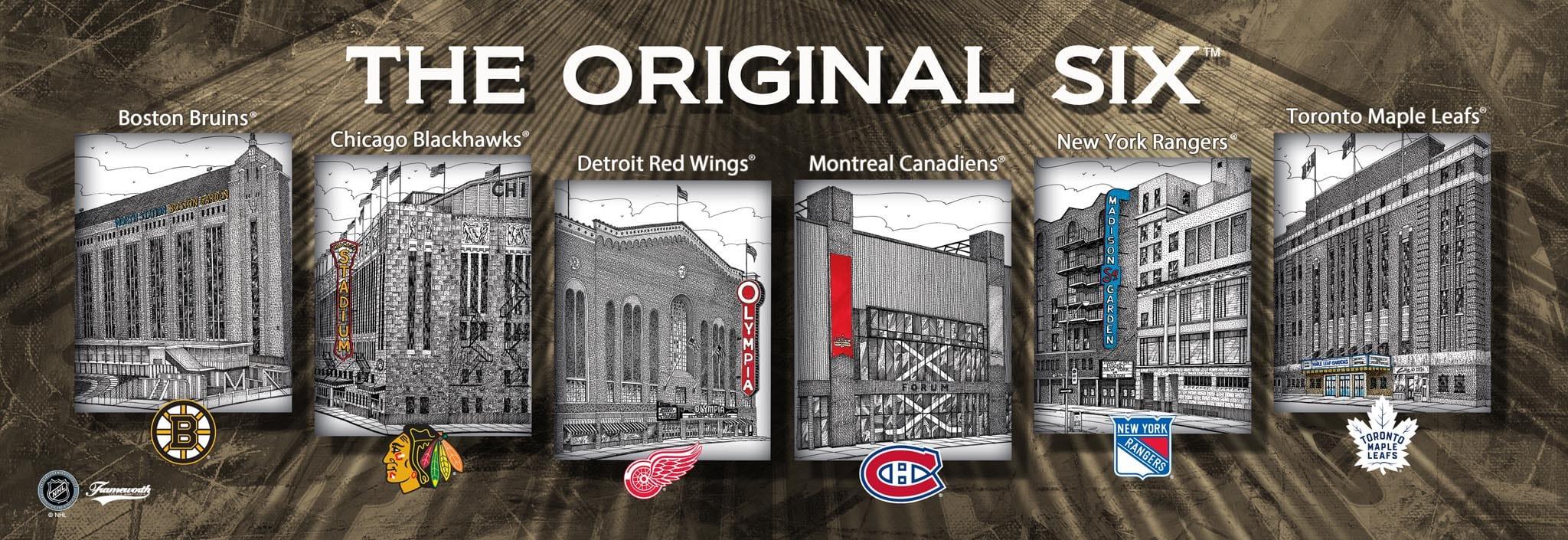 Frameworth Sports NHL Original Six Arenas Plaque