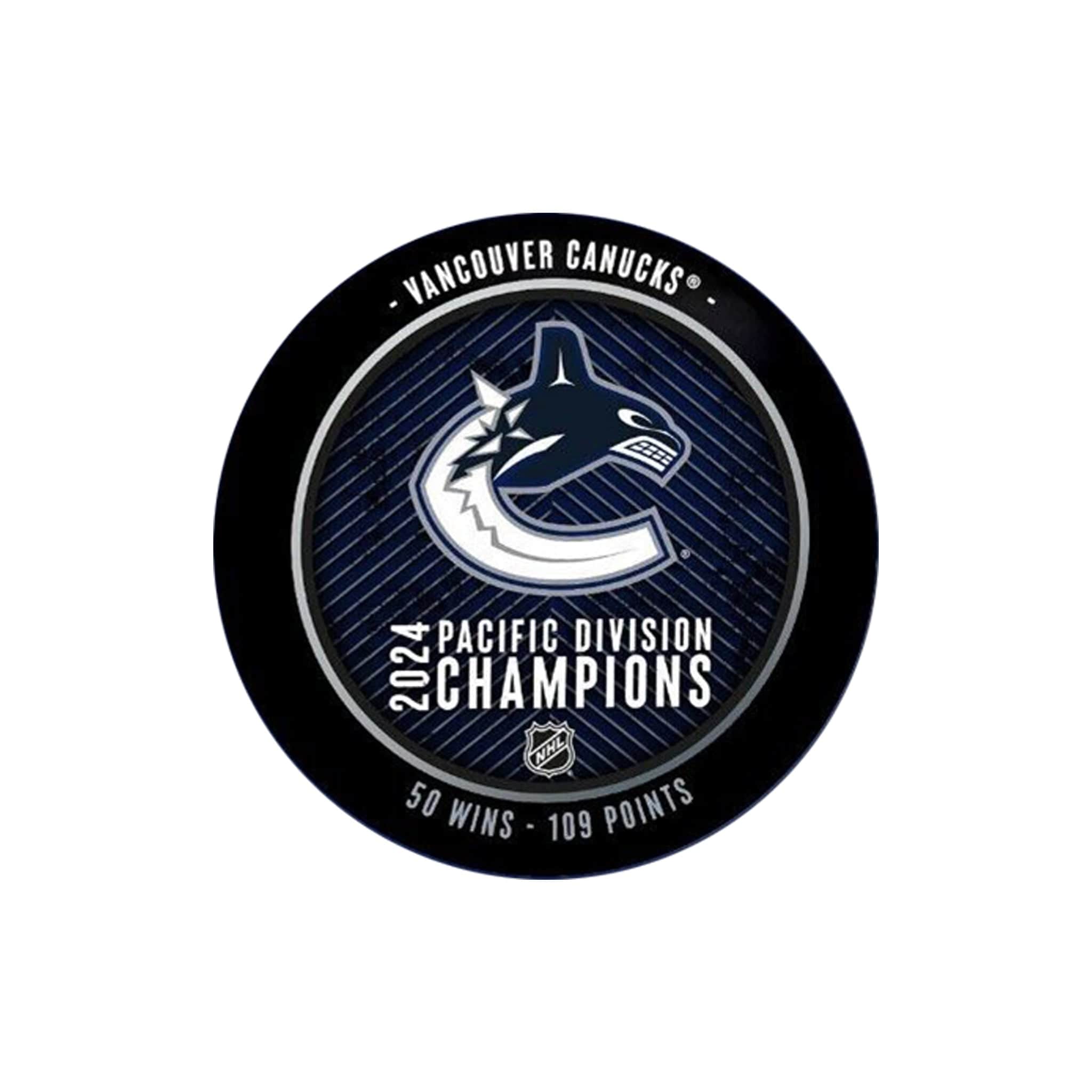 Inglasco NHL Pacific Division Champs 2024 Hockey Puck - Vancouver Canu