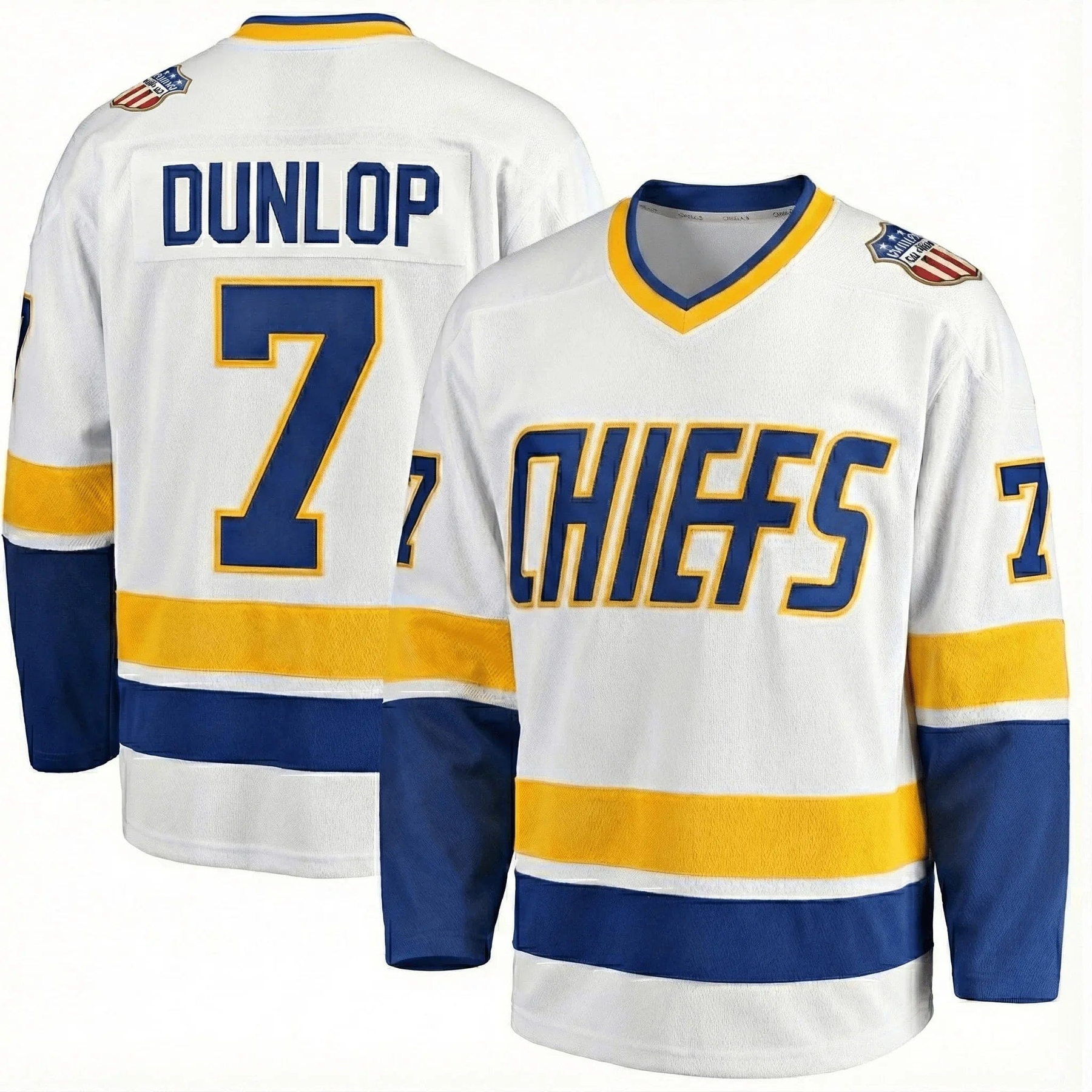 Charlestown Chiefs Senior Away Jersey - Reggie Dunlop | TheHockeyShop.com