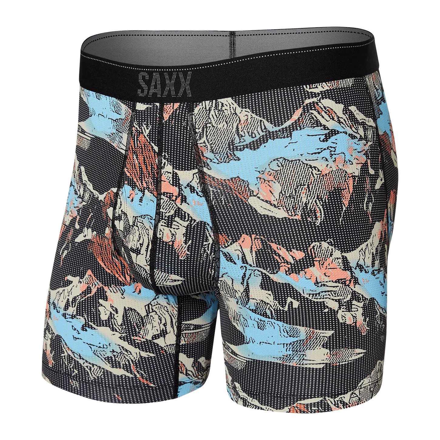 Saxx Quest Quick Dry Mesh Boxers - Back Mountainscape