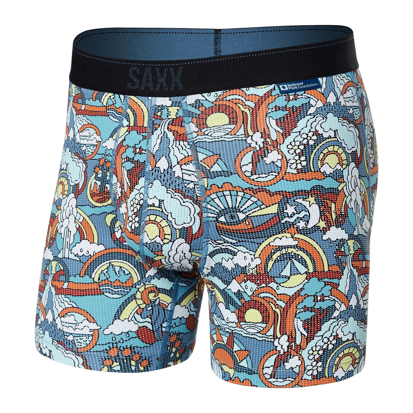 Saxx Quest Quick Dry Mesh Boxers - Mind Traveller - Multi