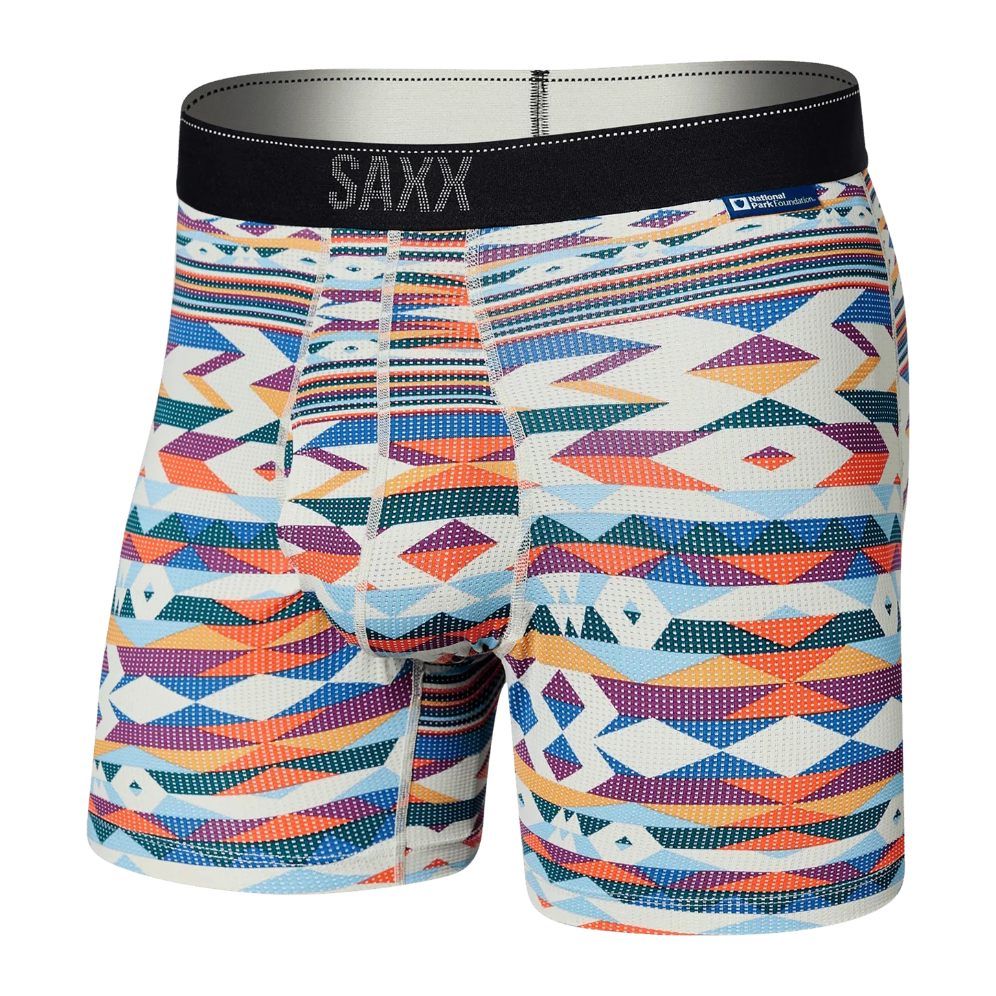 Saxx Quest Quick Dry Mesh Boxers - Park Lodge Geo - Multi