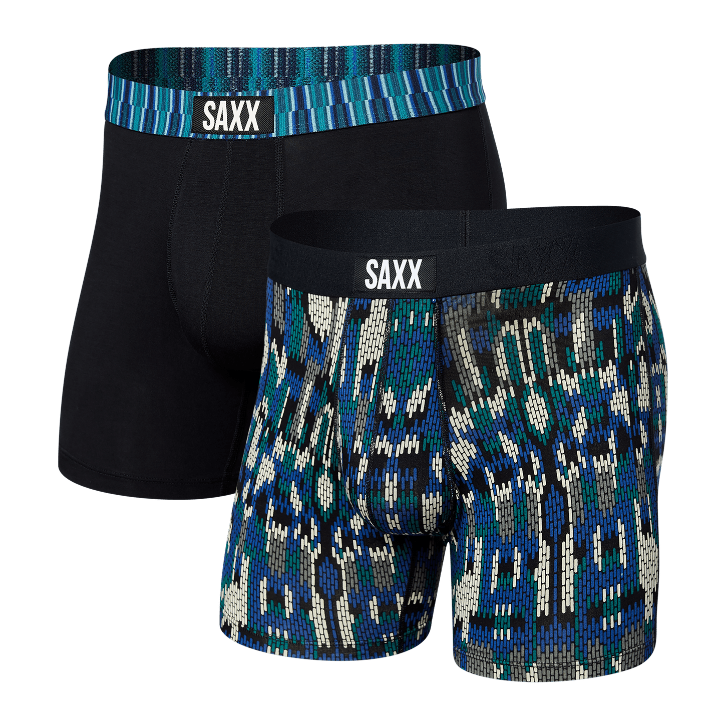 Saxx Vibe Boxers - Modern Fairisle / Midnight Blue (2 Pack)