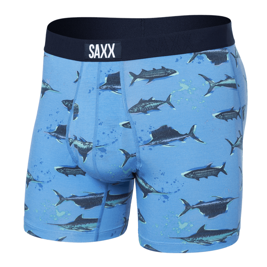 Saxx Ultra Boxers - Fish on Sail - Blue