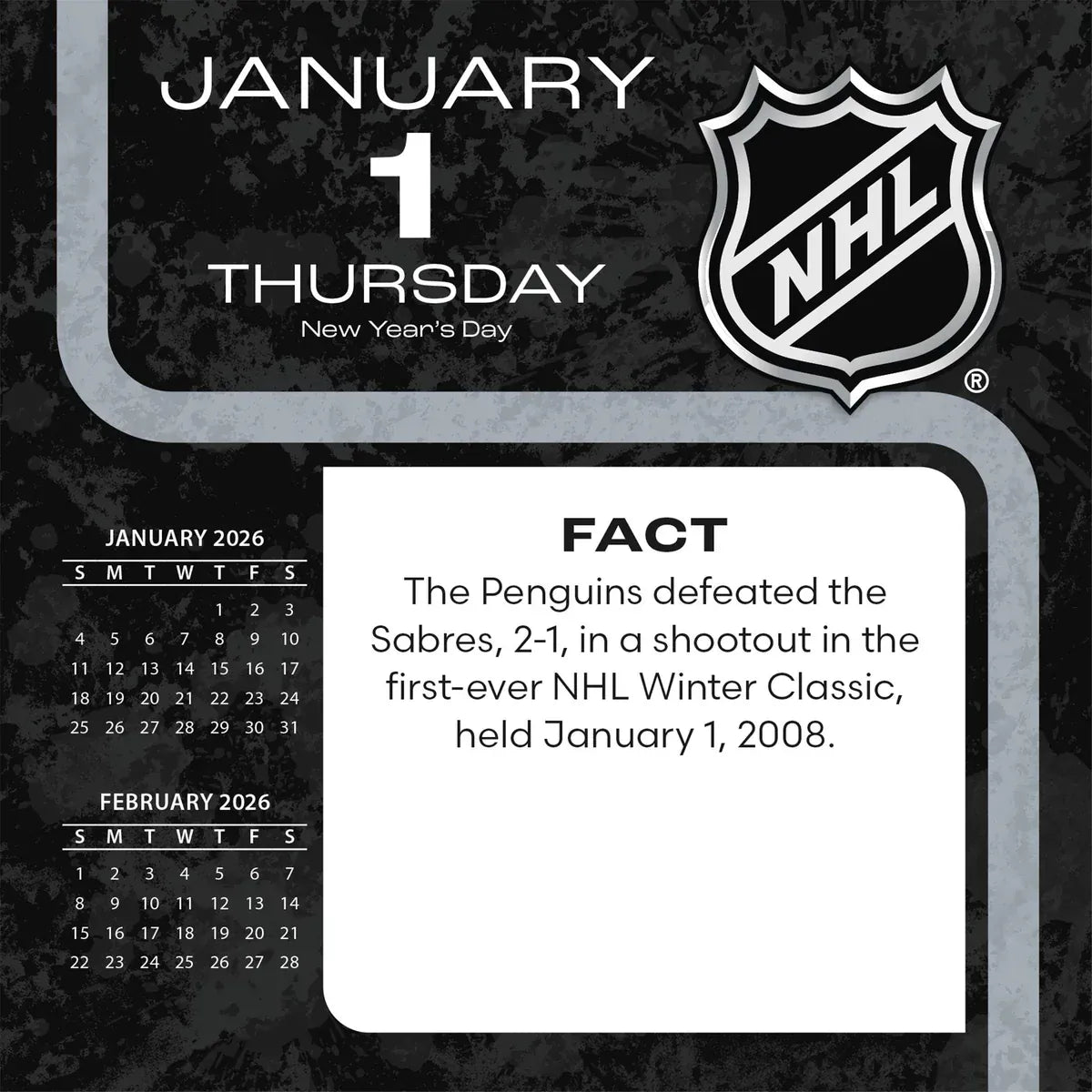 NHL Day-at-a-Time 2026 Box Calendar