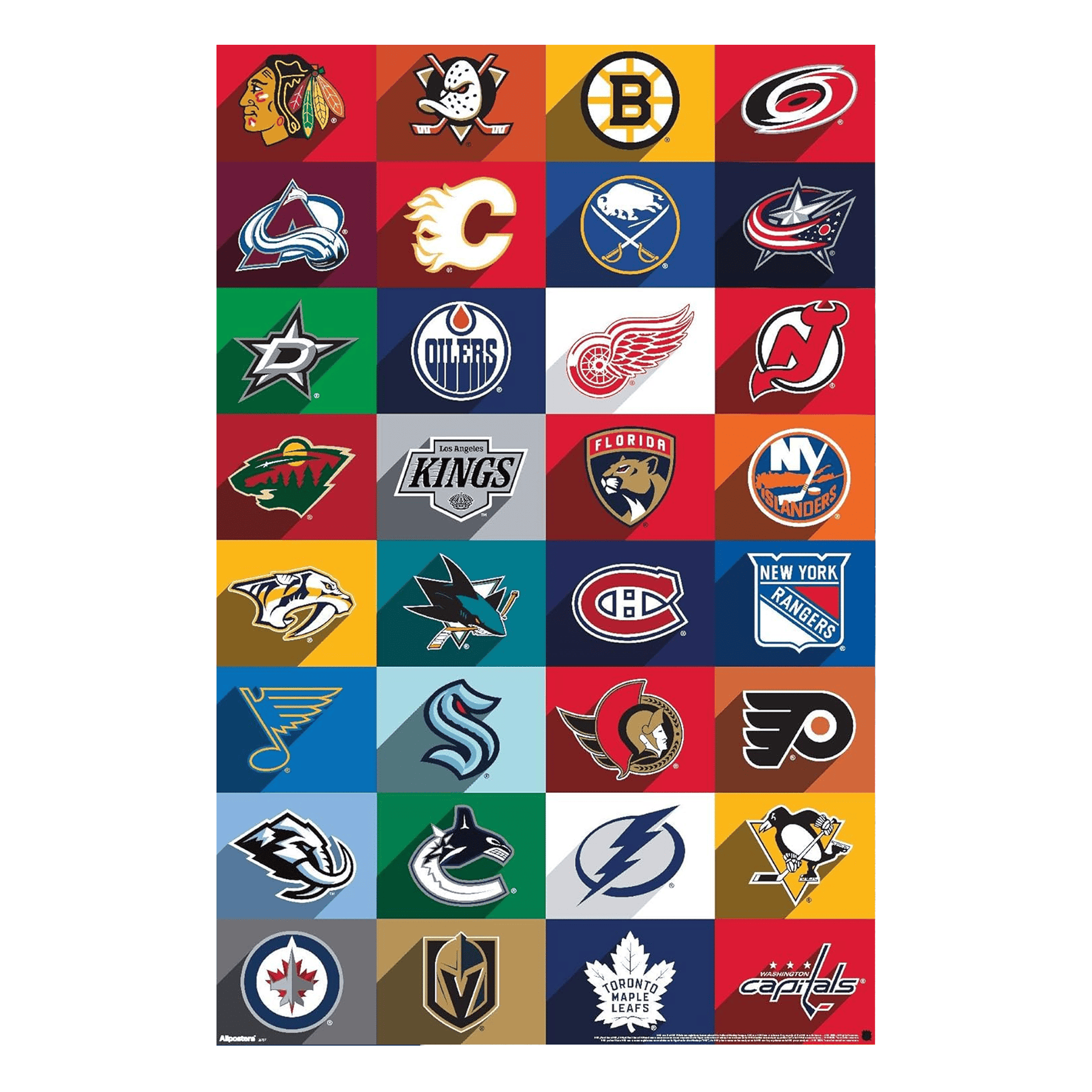 NHL League Logos 25 Poster