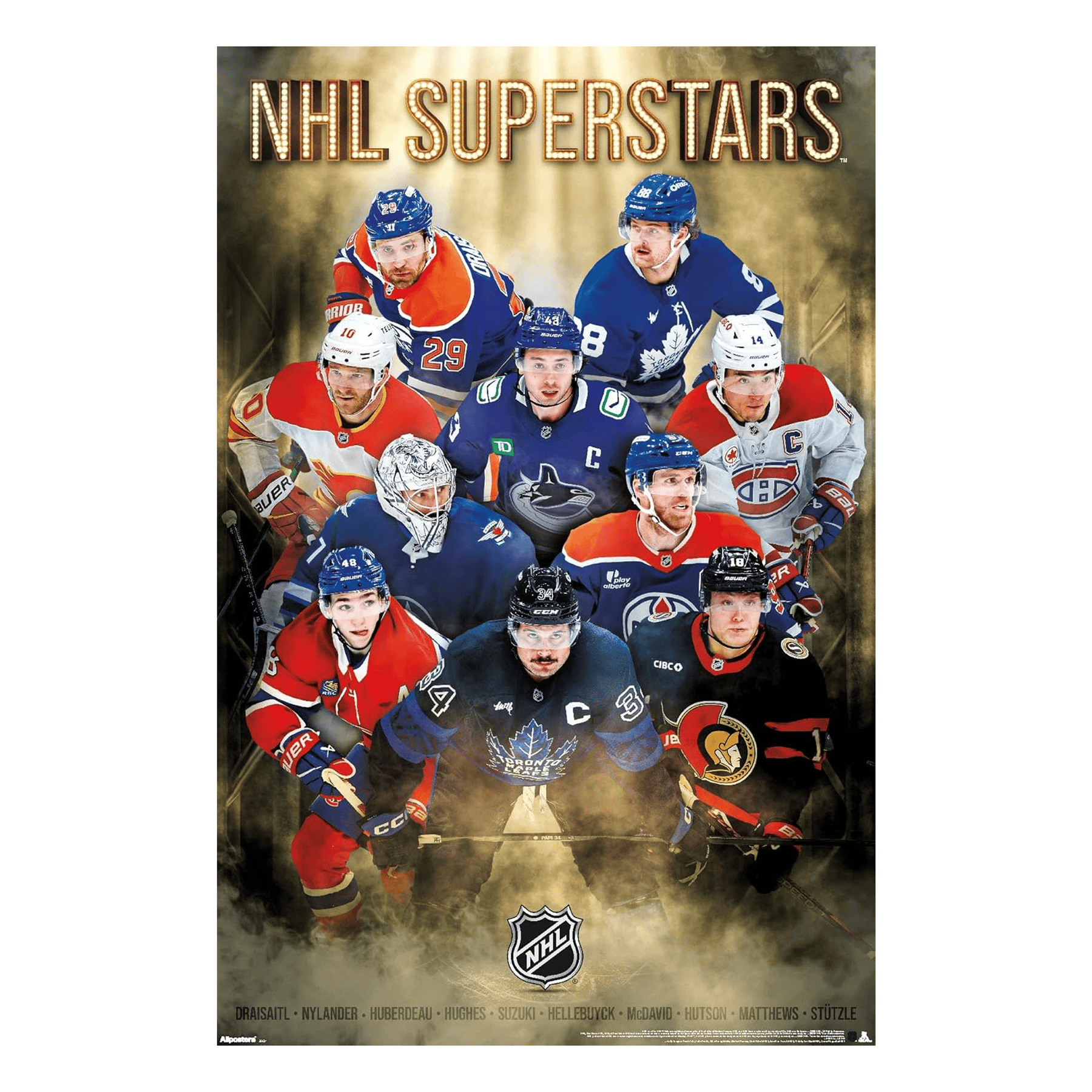 NHL League Superstars 25 Poster