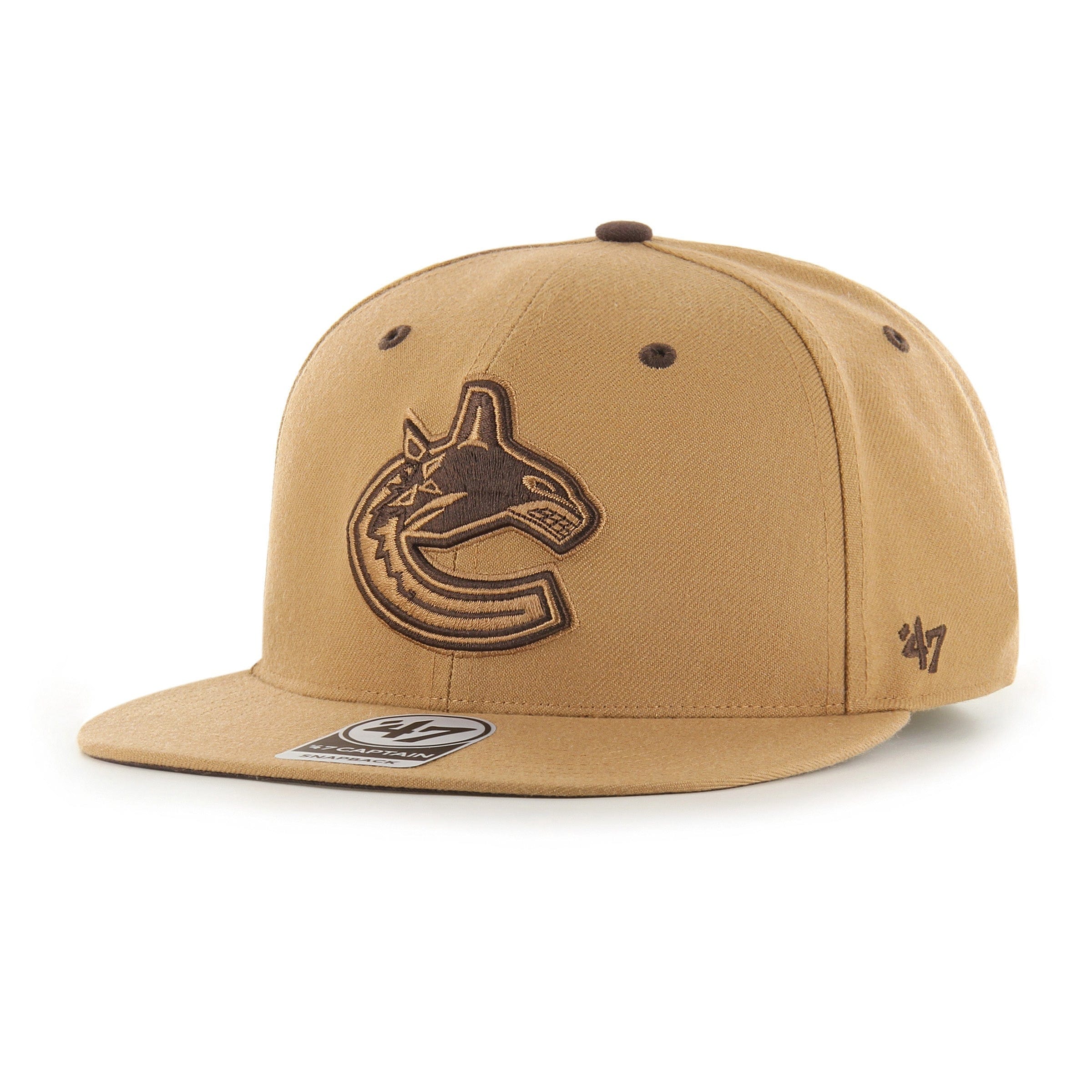 Vancouver Canucks 47 Brand NHL Toffee Captain Hat Tan