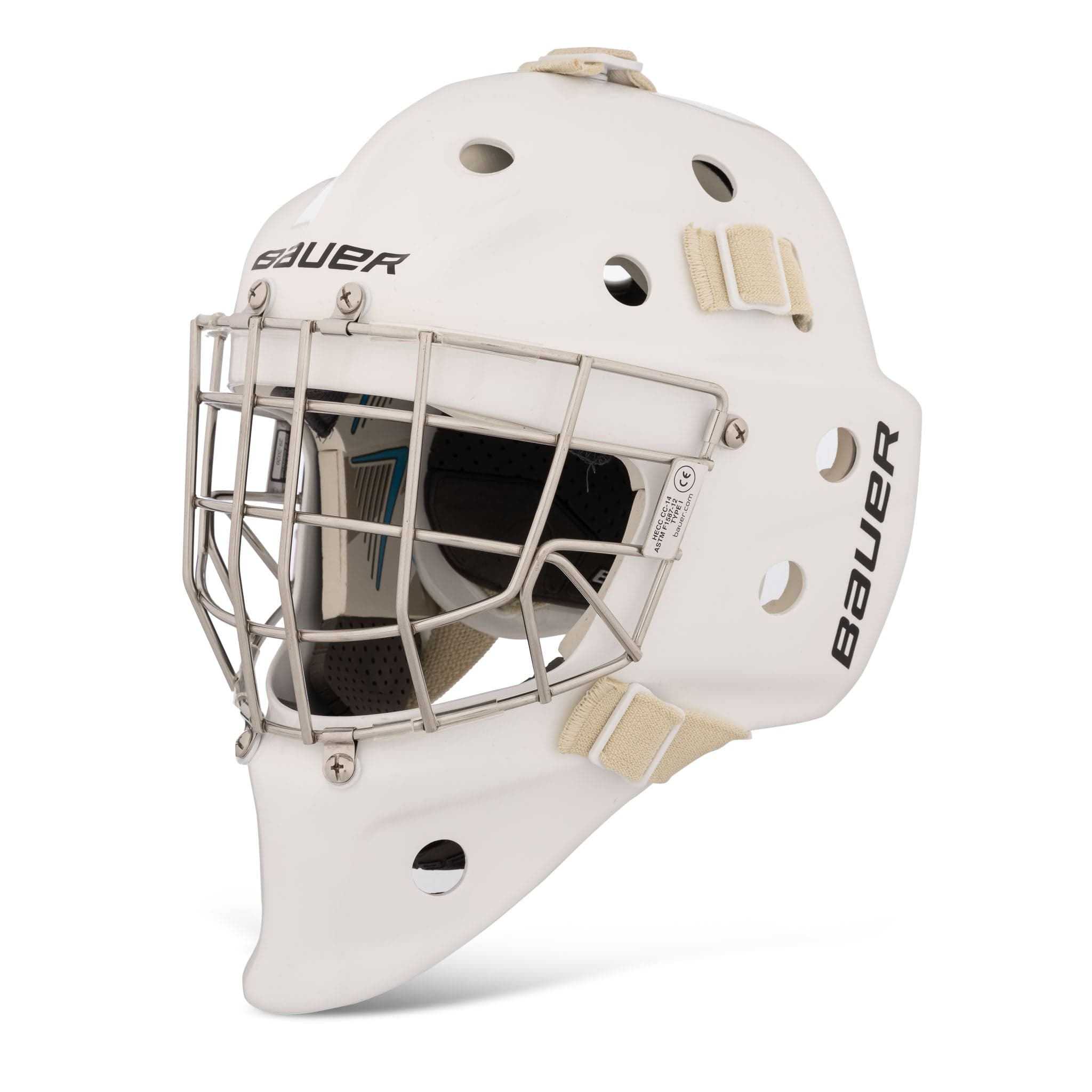 White Hockey Goalie Mask