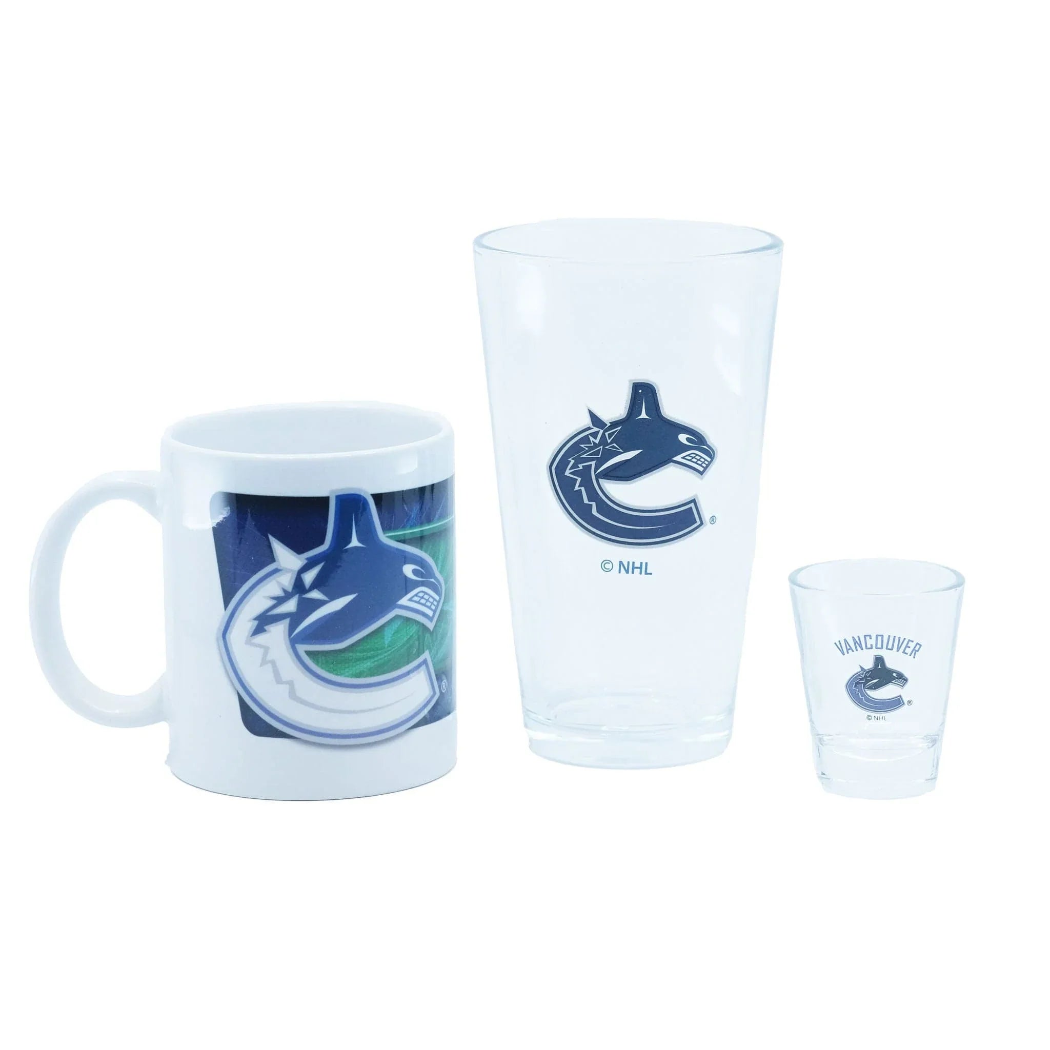 Vancouver Canucks Sports Vault NHL Glass Gift Set - 3 Pack
